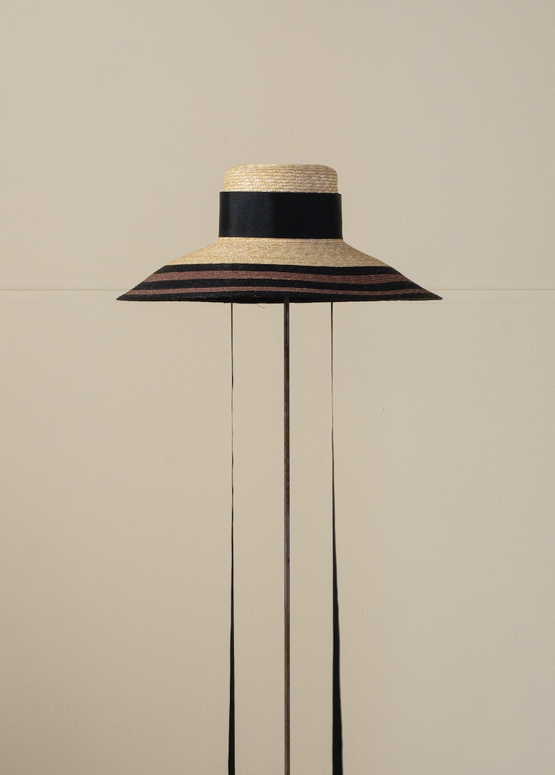 Stripes Capelina Straw Hat | Coveti