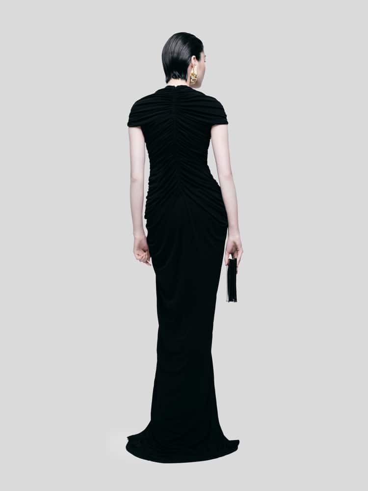 Schiaparelli Long Keyhole Dress | Haute Couture Designer | Coveti