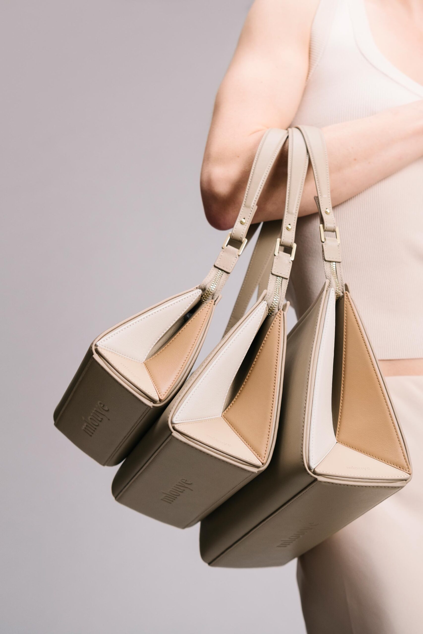 mlouye Large Triangle Pouch - Patent Black Accessories | Designer ...