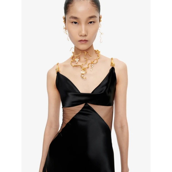 Bias Cut Jewelled Straps Slip Dress by Schiaparelli | Schiaparelli ...